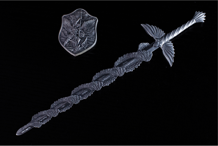 KOMSCO South Korea 2023 SWORD of ST. MICHAEL 2.5oz Silver Ultra High R ...