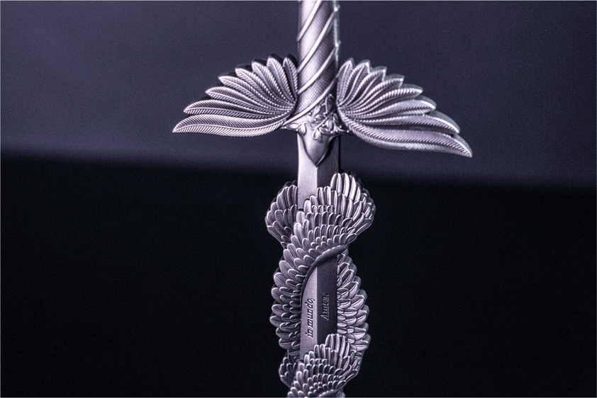 KOMSCO South Korea 2023 SWORD of ST. MICHAEL 2.5oz Silver Ultra High R ...