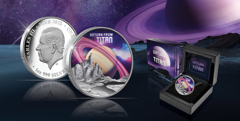 SATURN Niue 2025 $1 SATURN FROM TITAN 1oz .999 Silver – FORTYMILLION