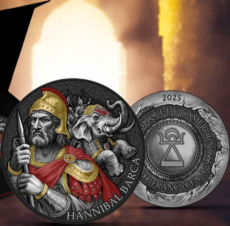 PRE-ORDER Cameroon 2024 5000 Francs CFA HANNIBAL Great Commanders 5 Oz ...