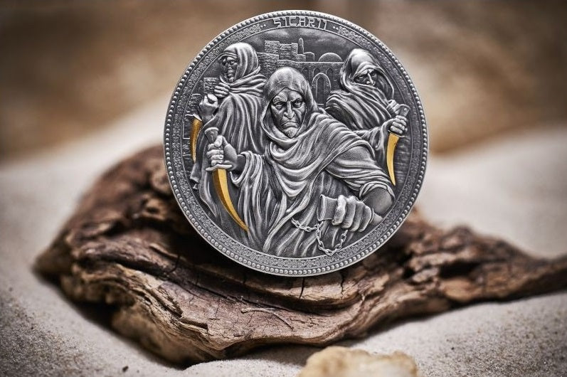 Niue 2022 $5 SICARII Assassins Gold Plating 2oz Antique Silver Coin ...