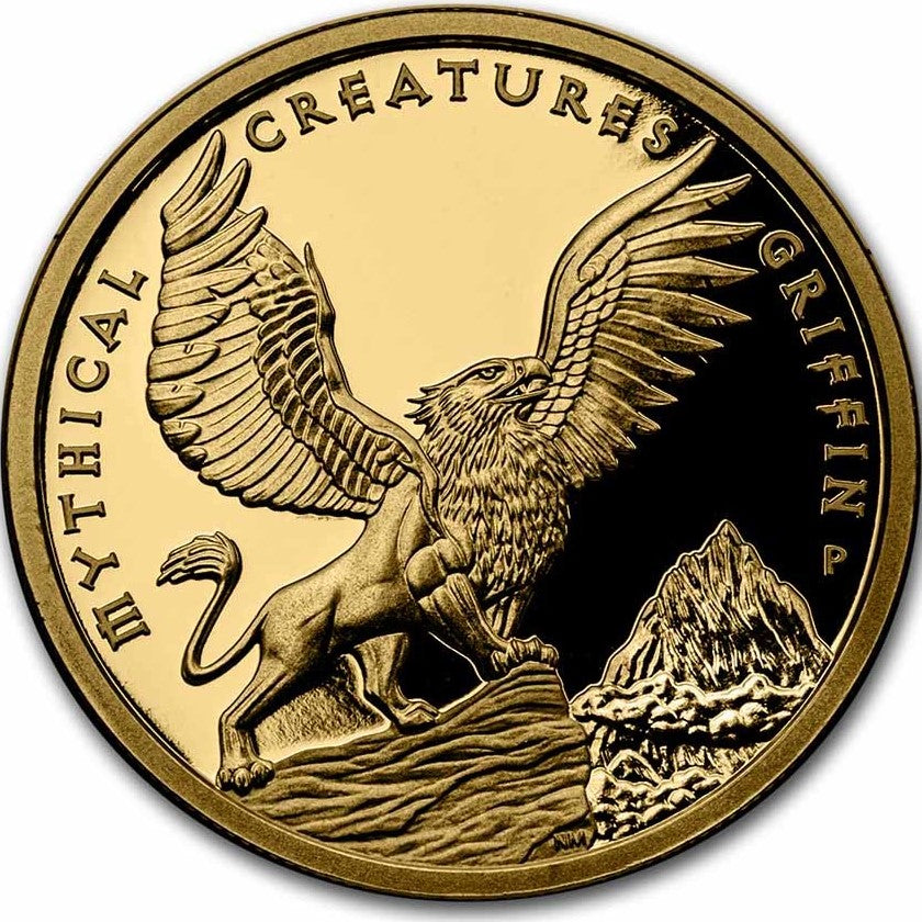 Australia 2022 $100 Mythical Creatures Griffin 2022 1oz .9999 Gold Pro ...