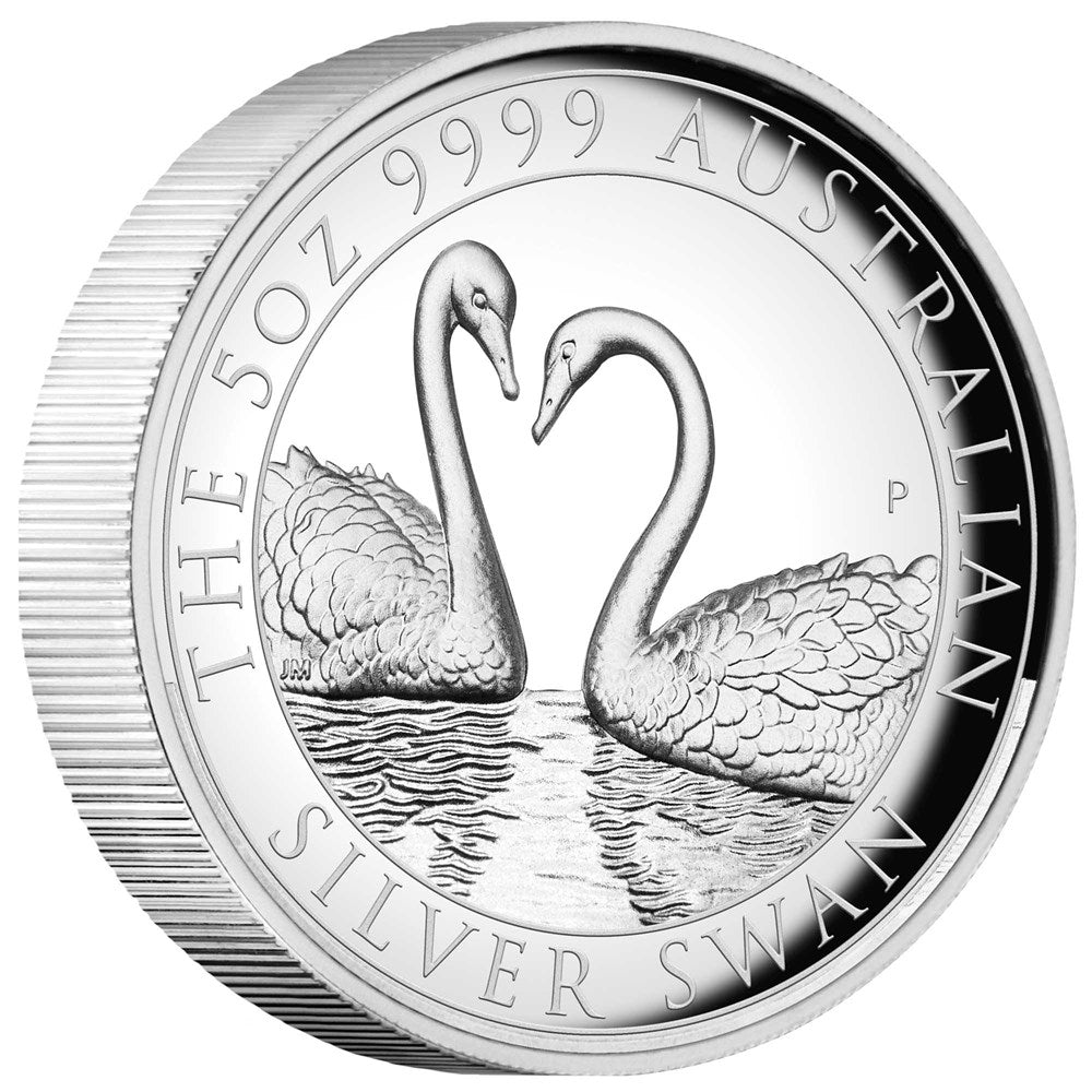 Australia 2022 $8 Australian Swan 5oz Silver Proof High Relief Coin Pe ...